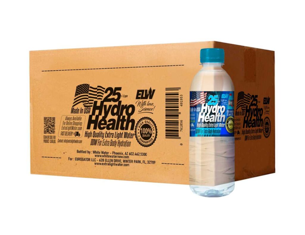 HYDRO HEALTH DDW 25 ppm Deuterium-Depleted Water | Deuterium Depleted ...