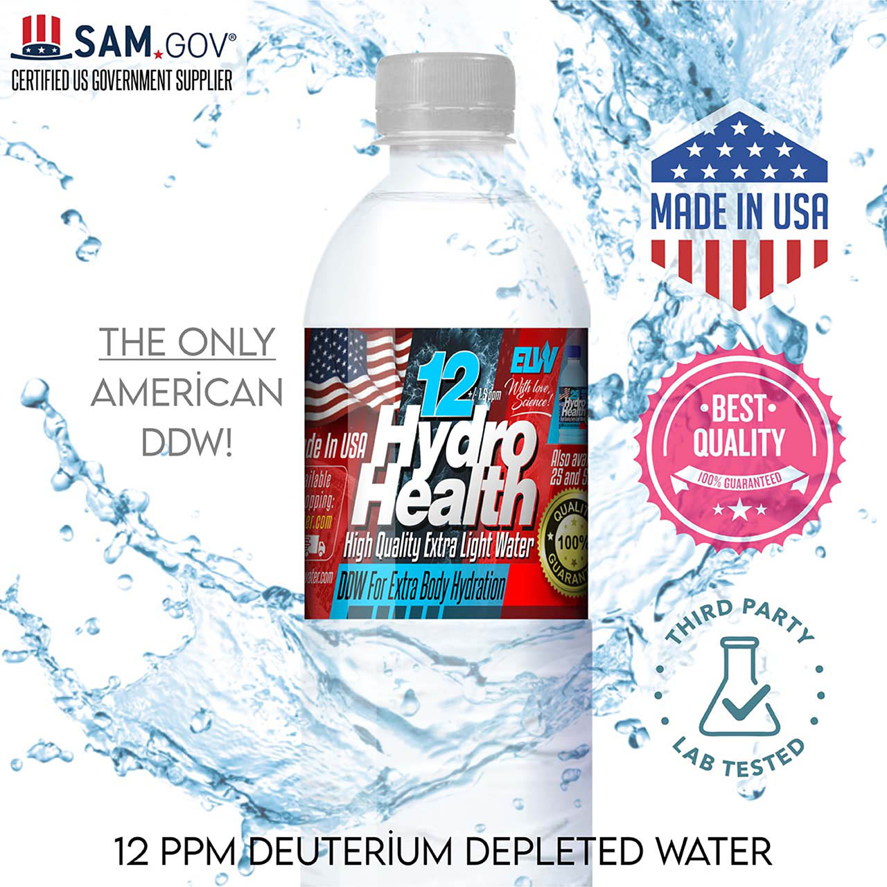 Deuterium Depleted Water USA | Hydro Health DDW